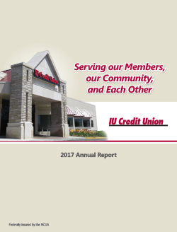 IU Credit Union : Annual Reports : 812-855-7823 : 888-855-6928